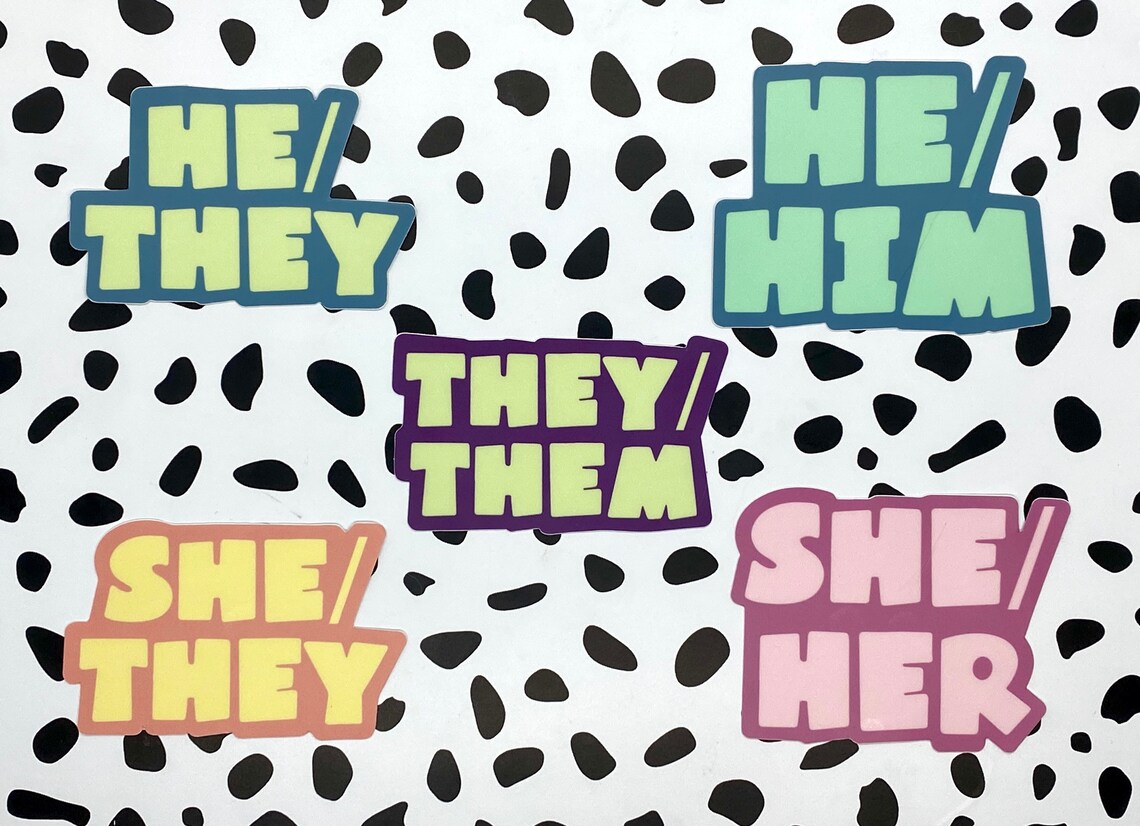 They/them Gender Identity Vinyl Sticker Laptop Water - Etsy