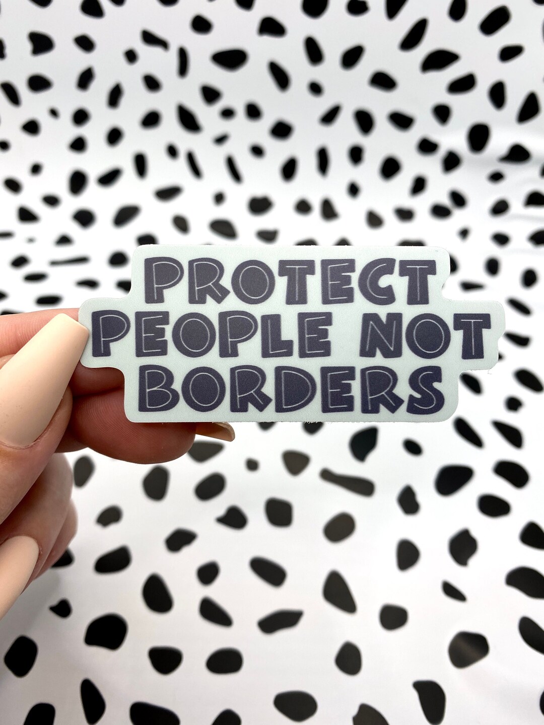 Protect People Not Borders Vinyl Sticker Laptop, Water Bottle, Bumper ...