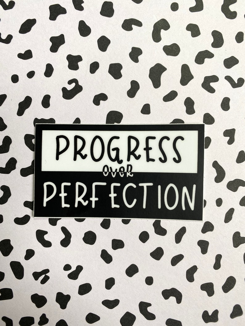 Progress Over Perfection Teacher Vinyl Sticker Laptop Water | Etsy