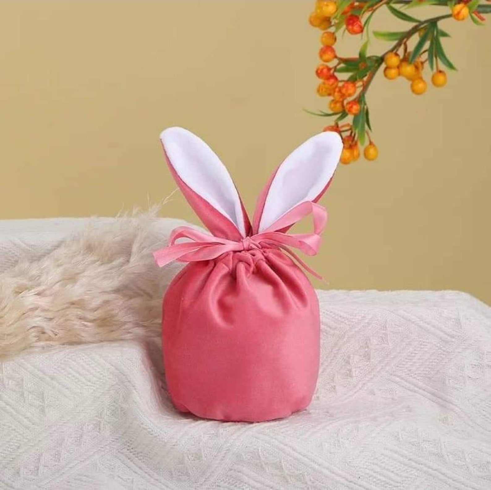 Personalised Easter Bags Gift Pouch Velvet Bunny Bag - Etsy
