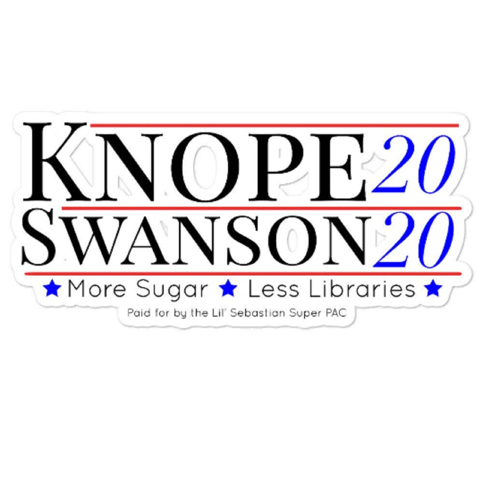Knope Swanson 2020 Sticker, Parks and Rec Campaign, Parks & Recreation ...
