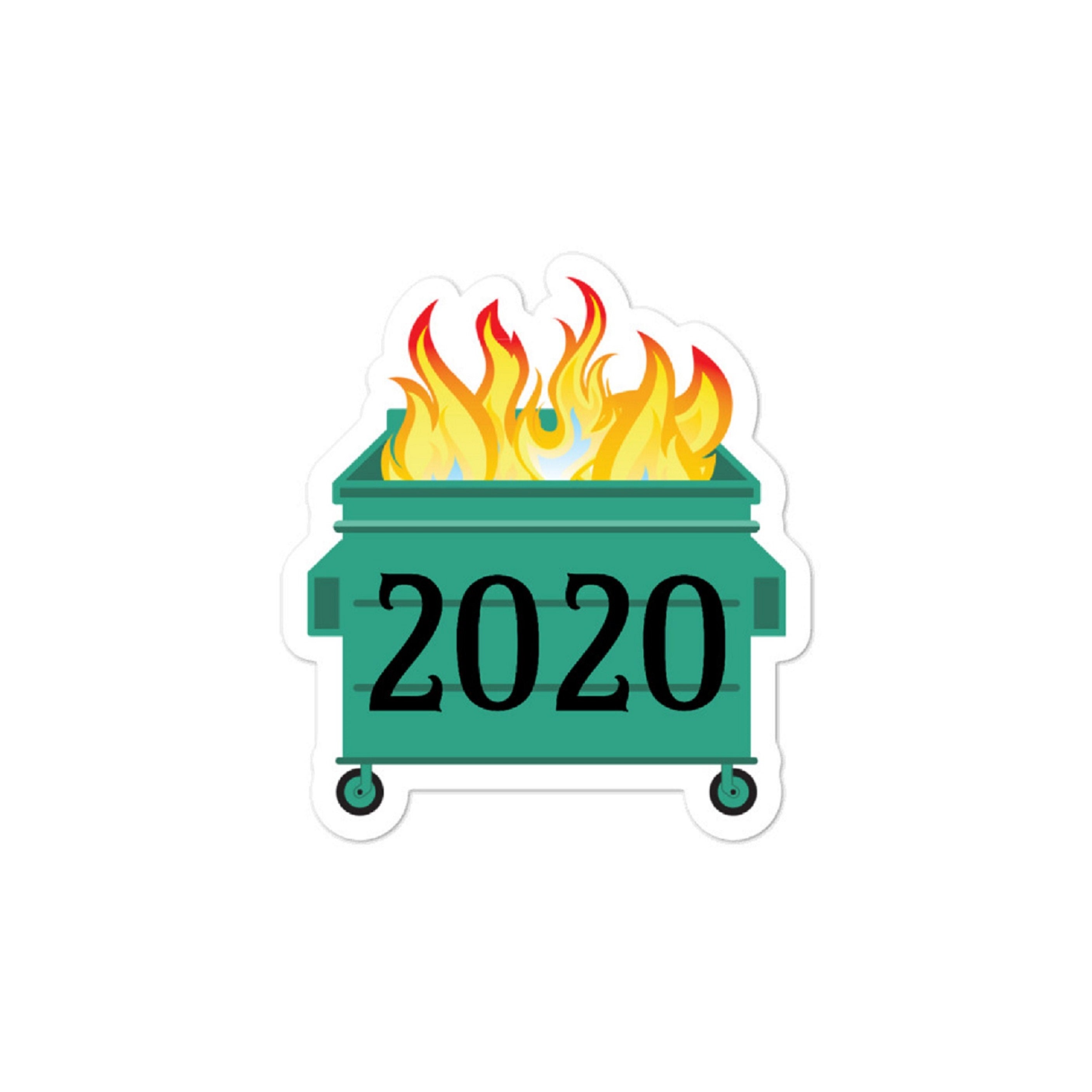 2020 Dumpster Fire Sticker, Funny Stickers, Social Distancing ...