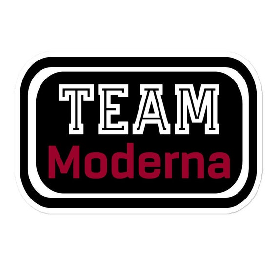 Team Moderna Sticker Proudly Vaccinated Fight the Rona | Etsy