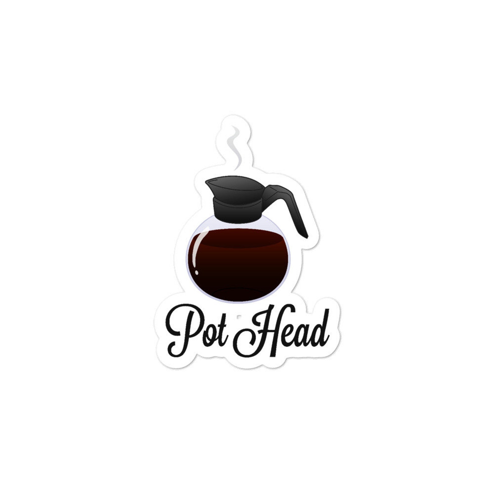 Pot Head Sticker, Coffee Pot Sticker, Funny Pun, Coffee Humor, Mom Life ...