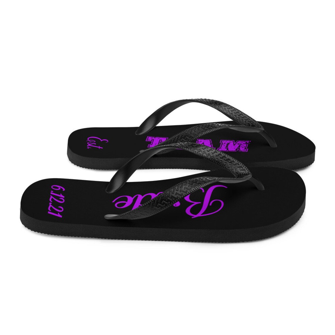 Team Bride Flip Flops, Wedding Party, Bachelorette, Bridesmaid ...