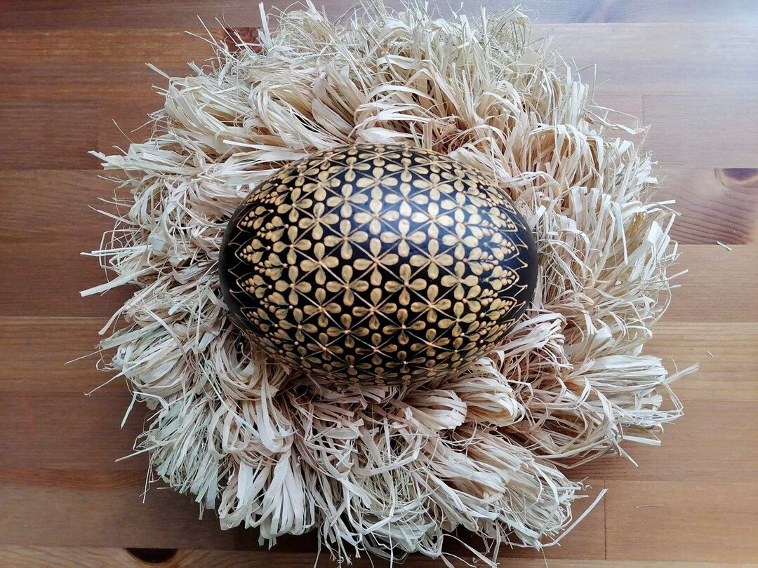 XXXL Ostrich Egg, Easter Eggs as Decoration, Ostrich Egg Hand-decorated ...