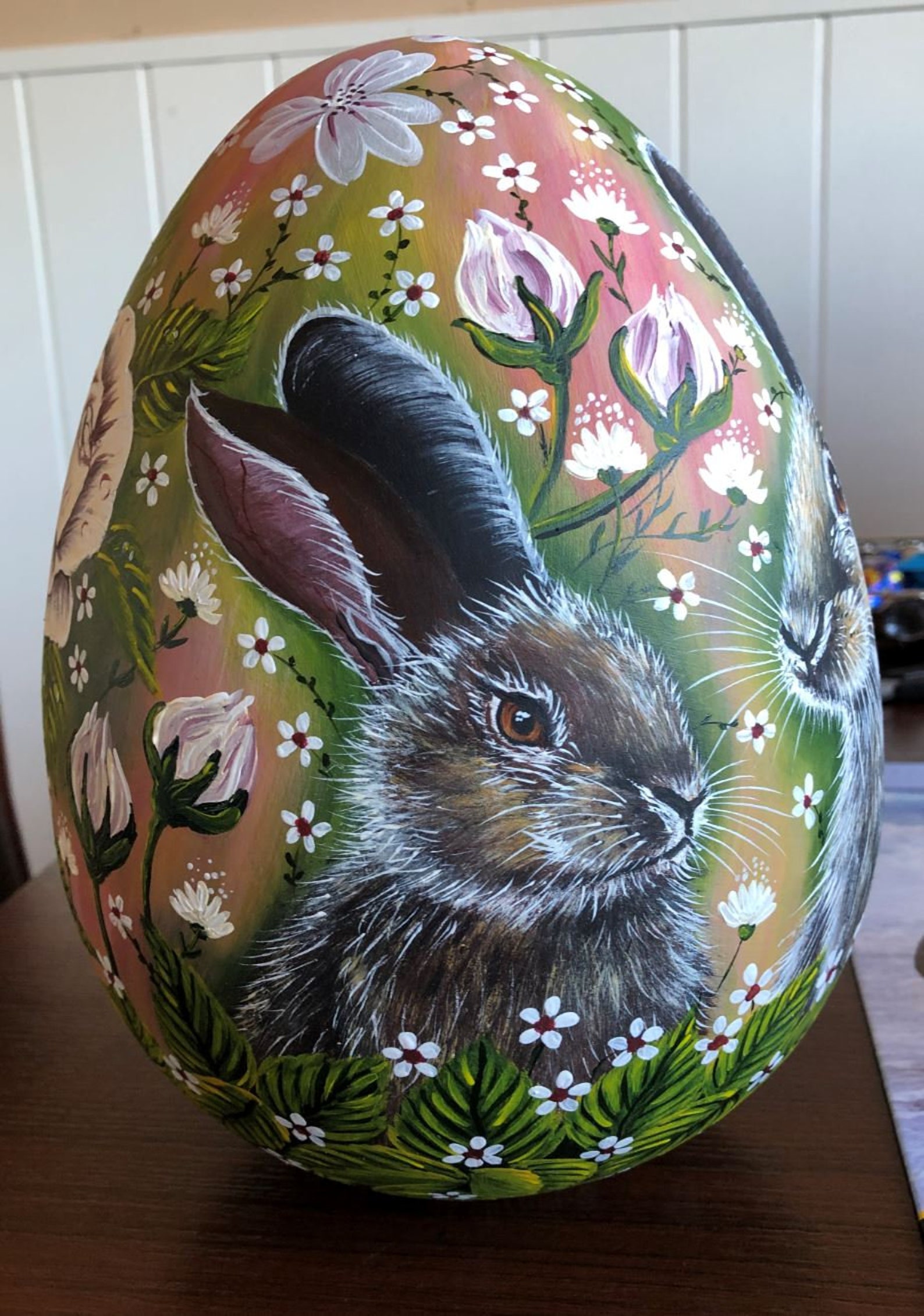 XXXL 26 CM Original Easter Eggs Hand Painted Easter | Etsy