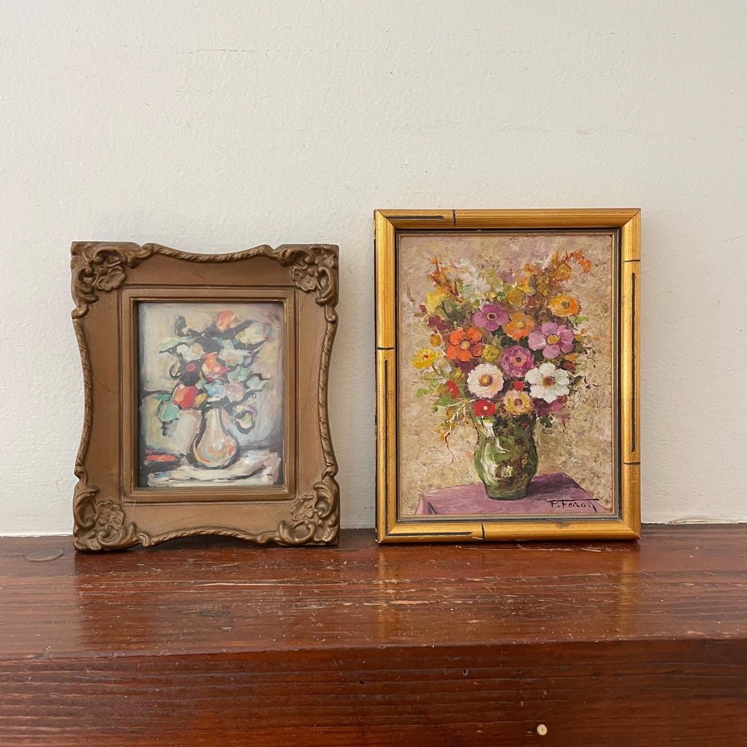 Georges Rouault Fleurs Print in Small Gold Frame, Small Vintage Framed ...