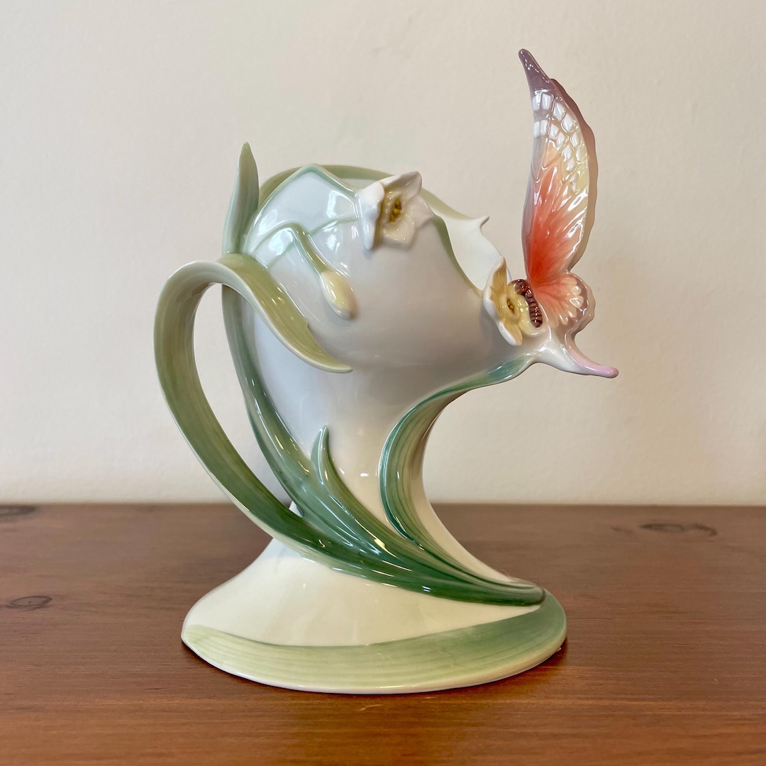 Franz Porcelain Butterfly Candle Holder: Vintage Papillon Decor - Etsy