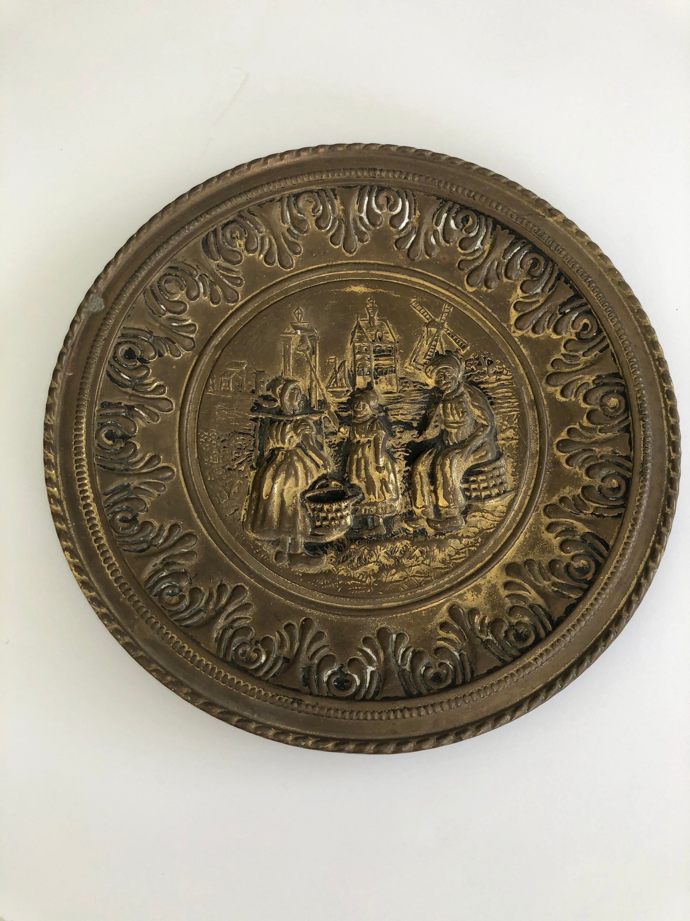 Brass Plate Vintage Plate Vintage Brass Plate Brass Plate Etsy