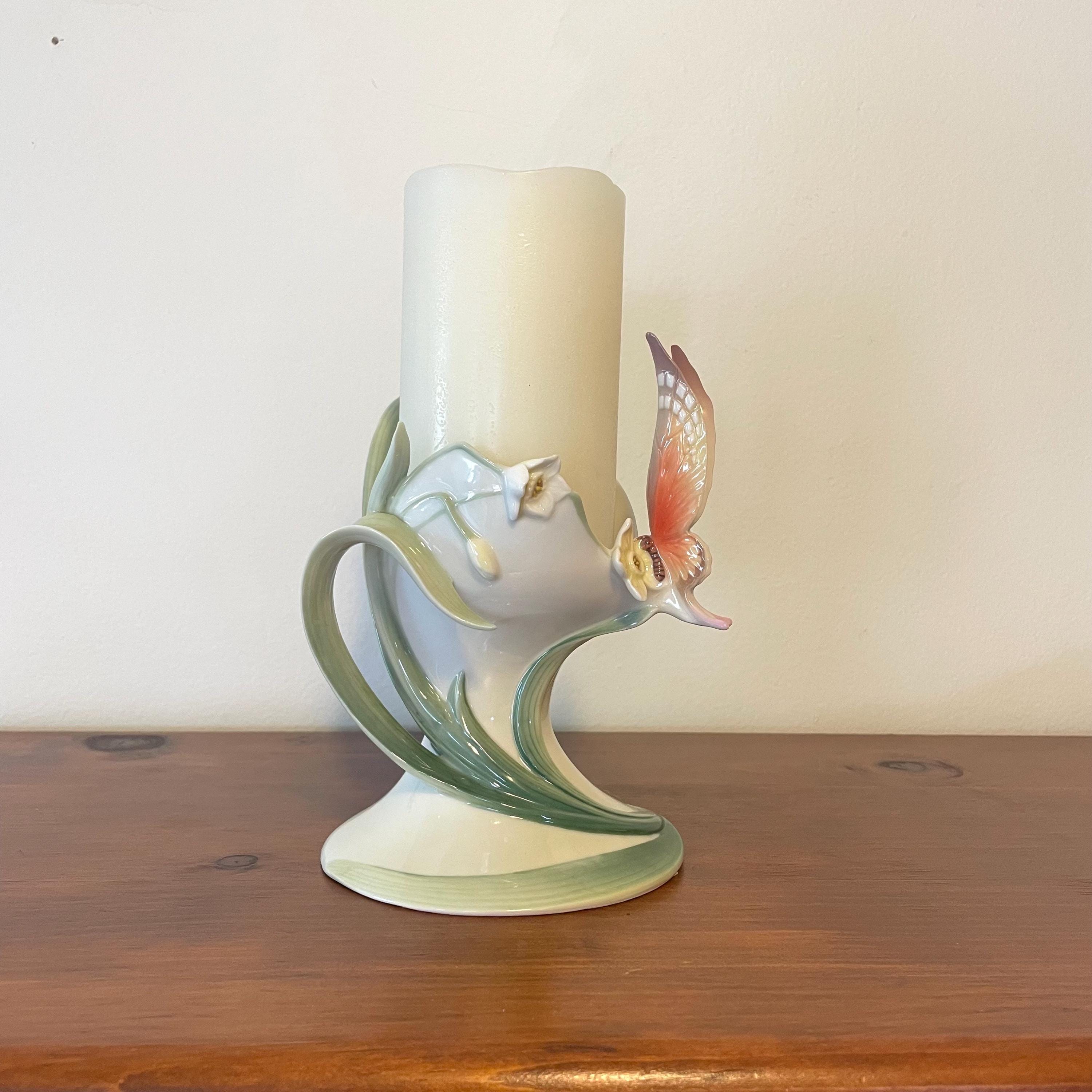 Franz Porcelain Butterfly Candle Holder: Vintage Papillon Decor - Etsy