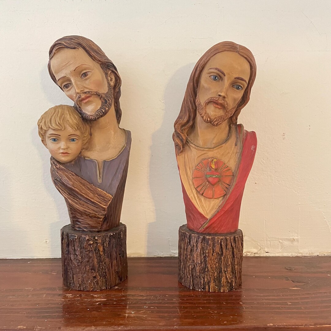 Jesus Statue or Joseph and Baby Jesus Statue, Anri Style, Made in Italy ...
