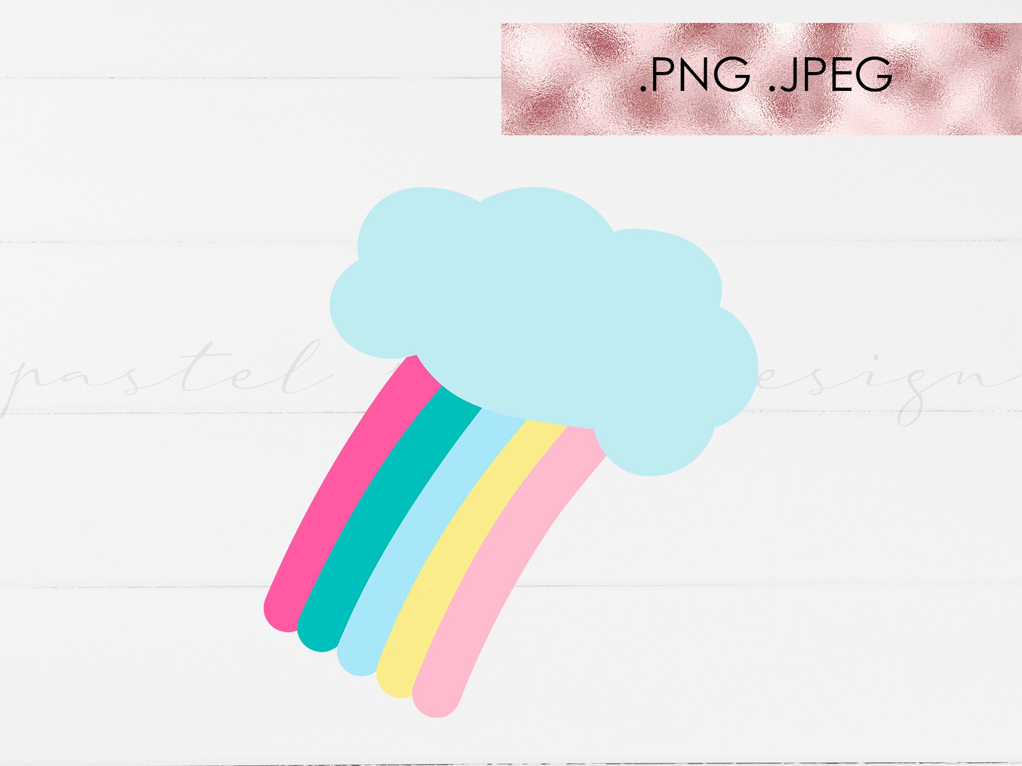 Rainbow Clipart, Rainbow PNG, Digital Clipart, Digital Rainbow, PNG ...