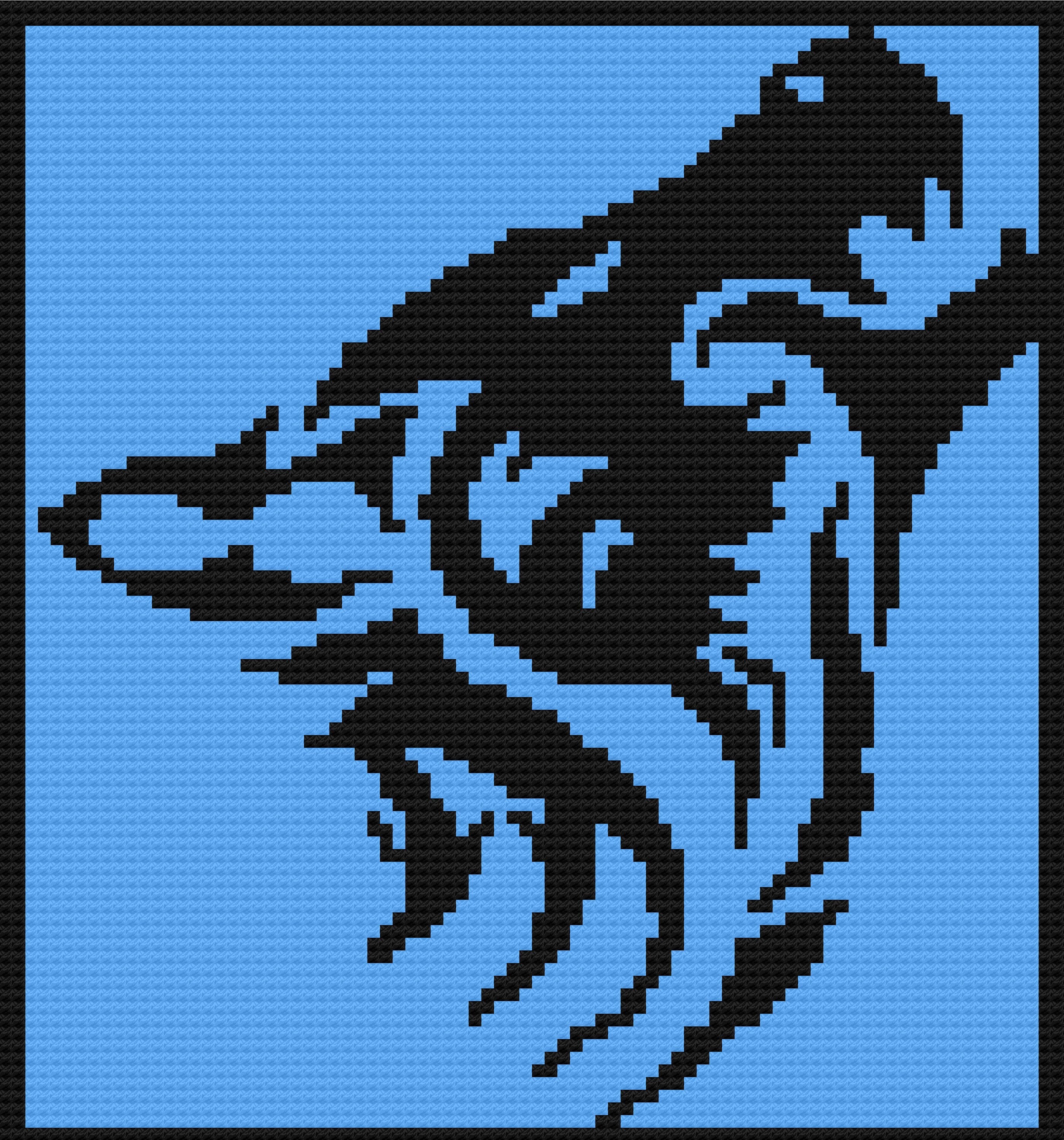 Wolf Pixel Art Grid