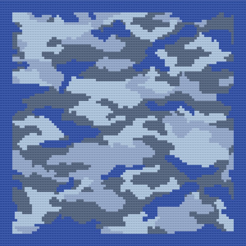 Crochet PDF Pattern Camo Camouflage Graphgan Shades of Green Digital ...