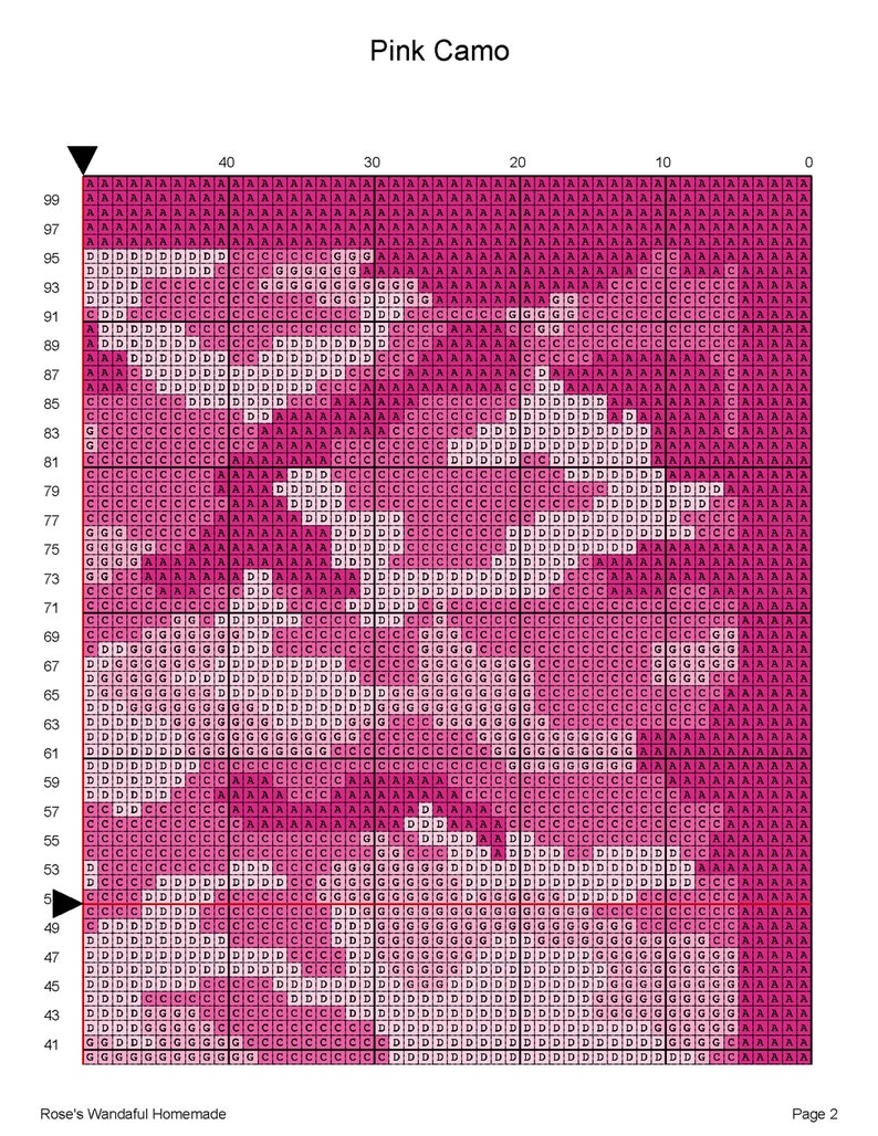 Crochet PDF Pattern Camo Camouflage Graphgan Shades of Pink Digital ...