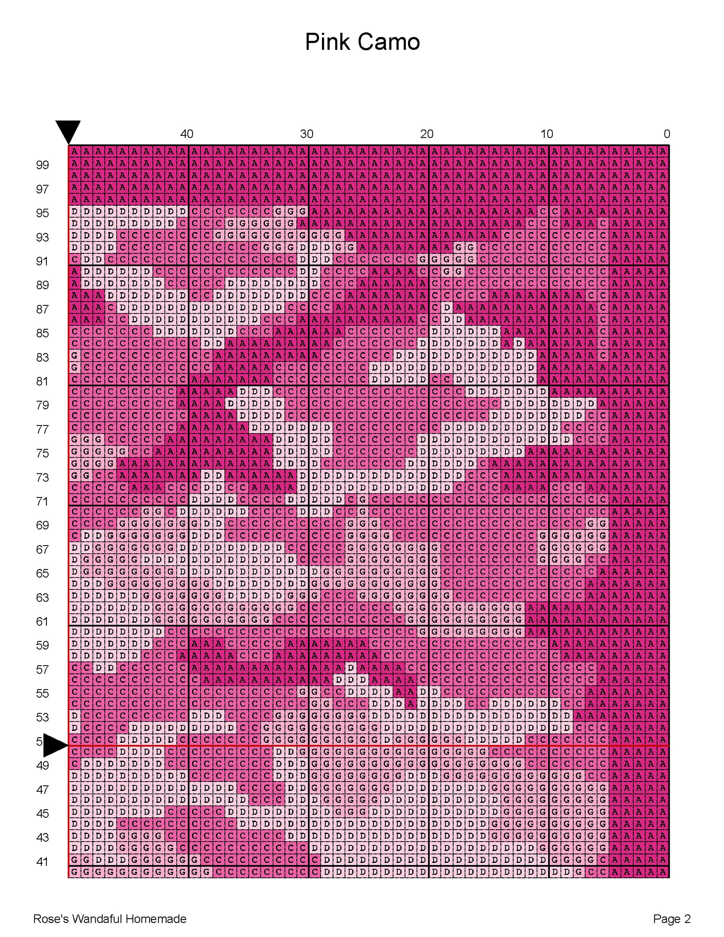 Crochet PDF Pattern Camo Camouflage Graphgan Shades of Pink Digital ...