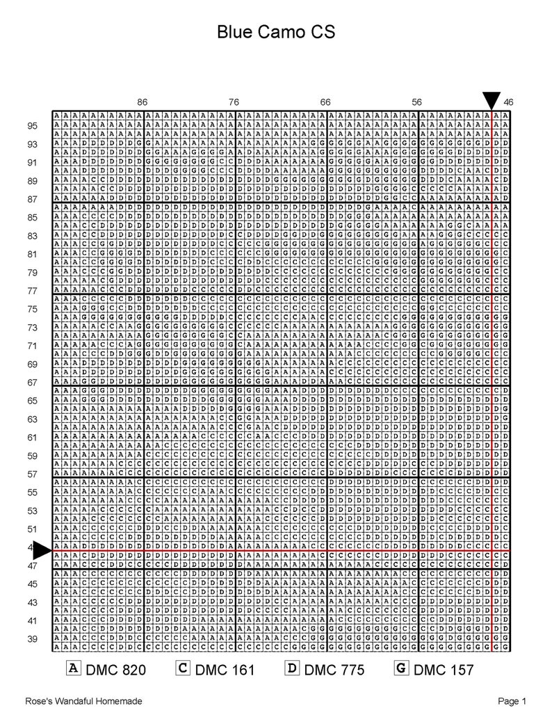 Cross Stitch Desert Camo PDF 238x145 Stitches Digital Download and ...