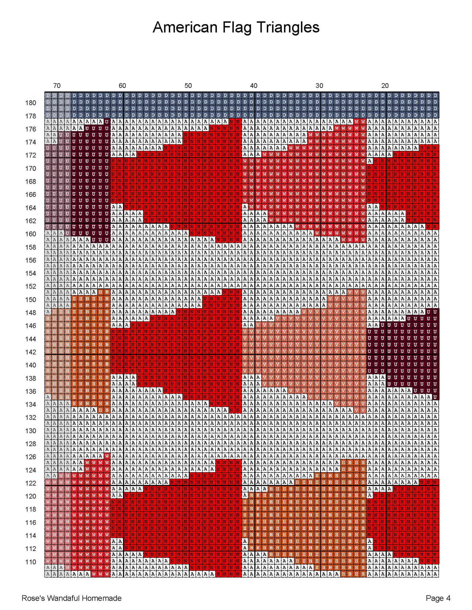 Crochet PDF Pattern Triangles Flag Print Graphgan Digital Download ...