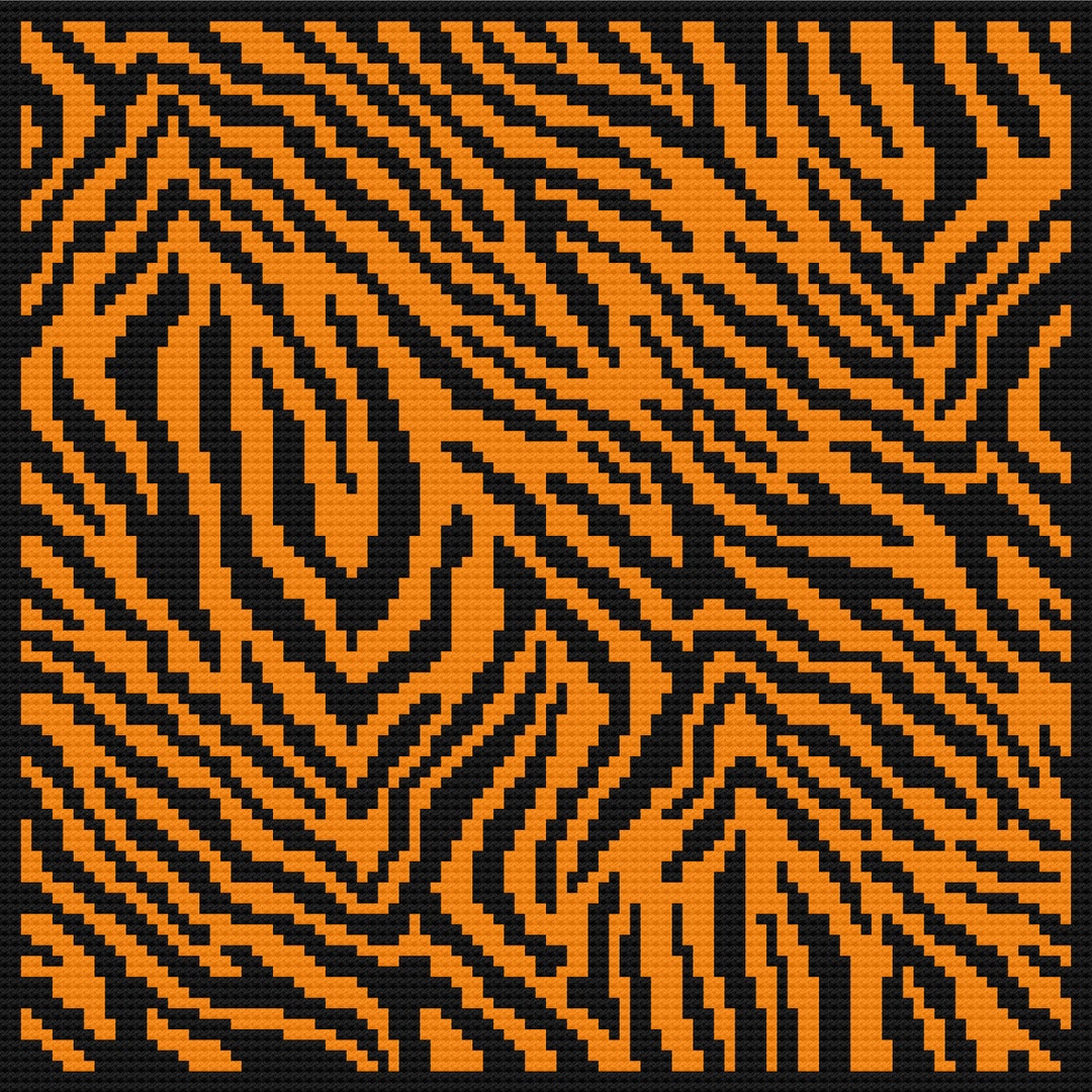 Crochet PDF Pattern Tiger Print Graphgan Digital Download Single ...