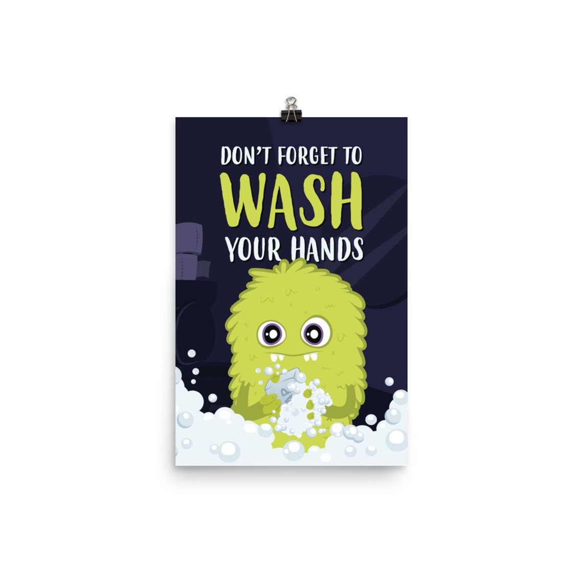 Don't Forget to Wash Your Hands Bathroom Sign Kids | Etsy
