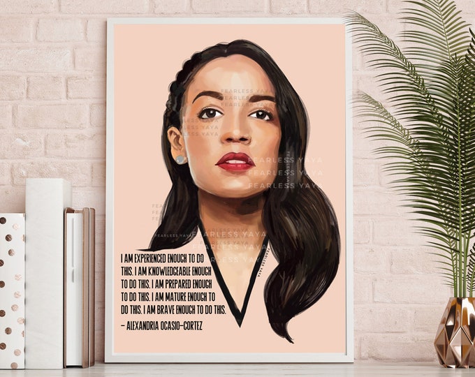 Alexandria Ocasio Cortez Art Print | Latina Collection | Alexandria ...