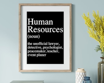HR Office Decor, Human Resources Wall Art, Printable - Etsy