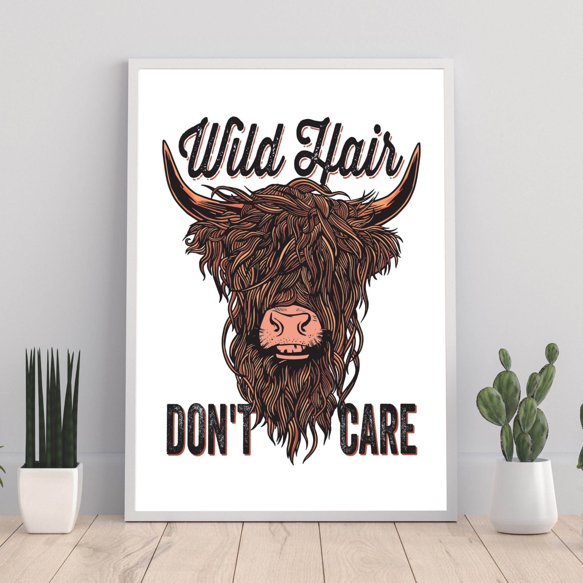 Highland Cow Wall Art DIGITAL DOWNLOAD to Print on Poster or Canvas for ...