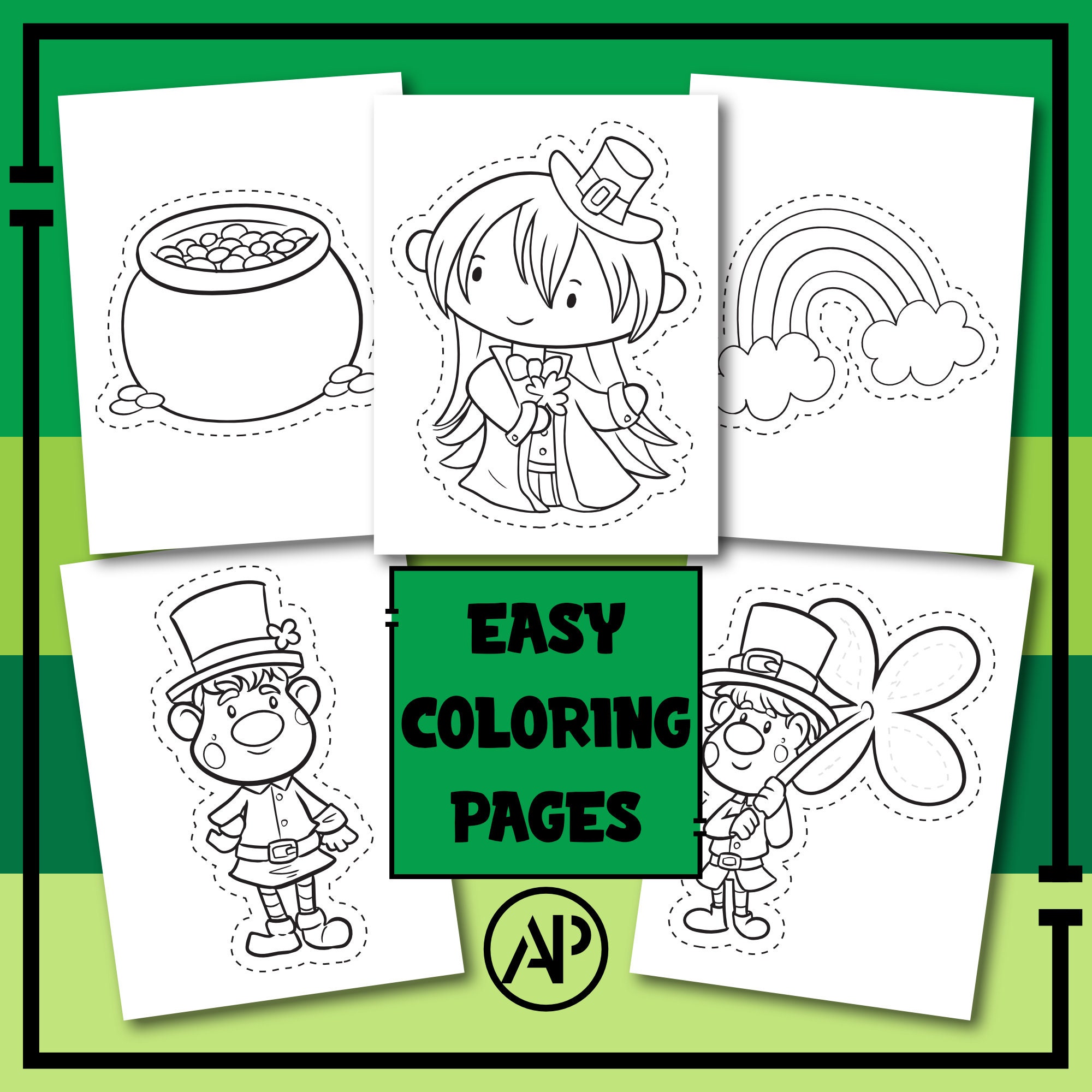 20 Preschool St Patricks Day Coloring Pages & Scissor Skills, Saint ...