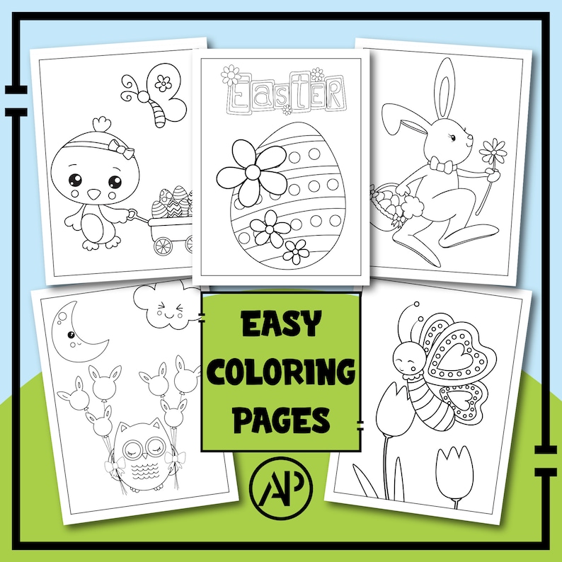 40 Easter Preschool Coloring Pages for Kids, Spring Printable Coloring ...