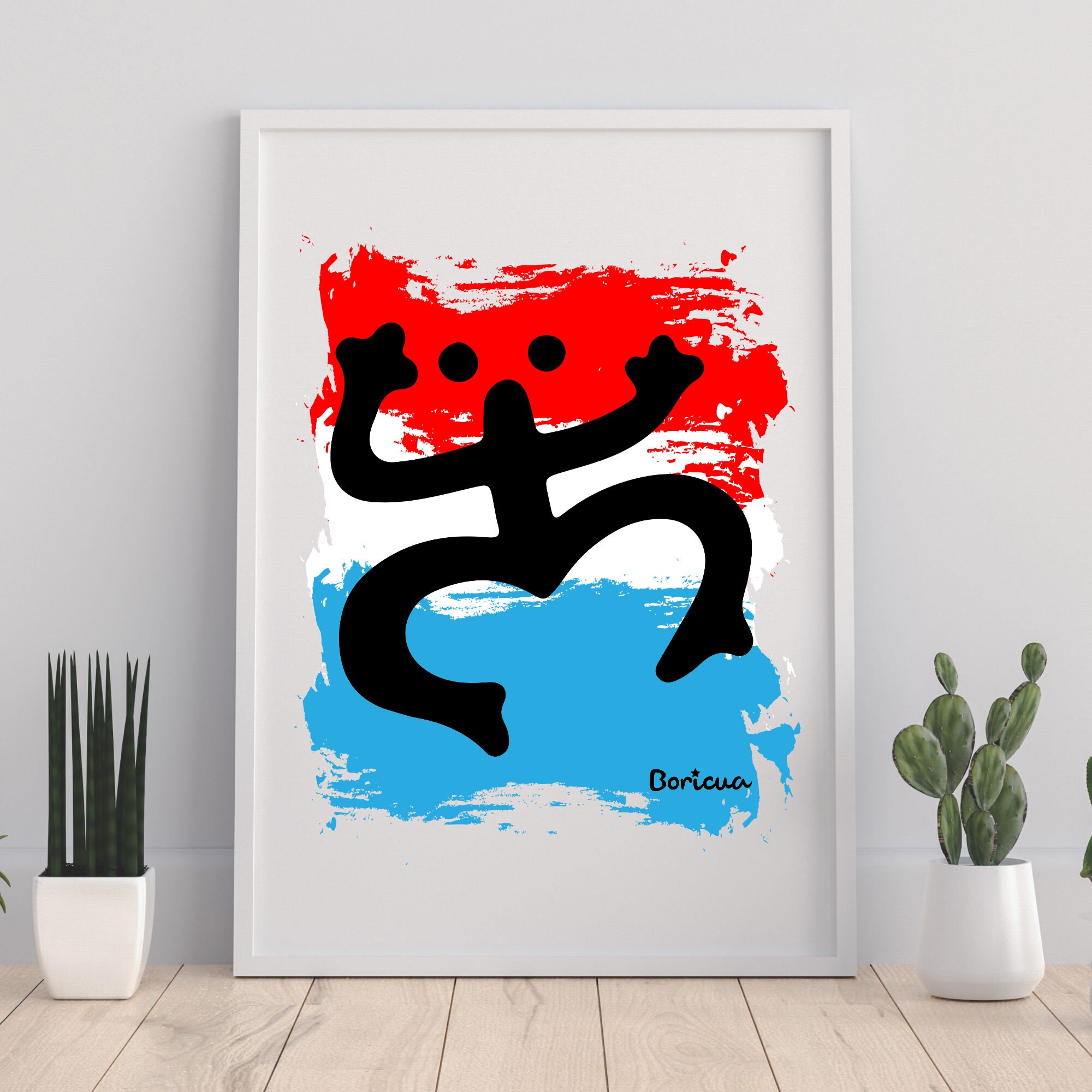 Coqui Taino Puerto Rico Wall Art, Puerto Rican Art, Puerto Rico Poster ...