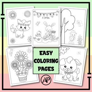 40 Spring Coloring Pages for Kids and Adults, Spring Printable Coloring ...