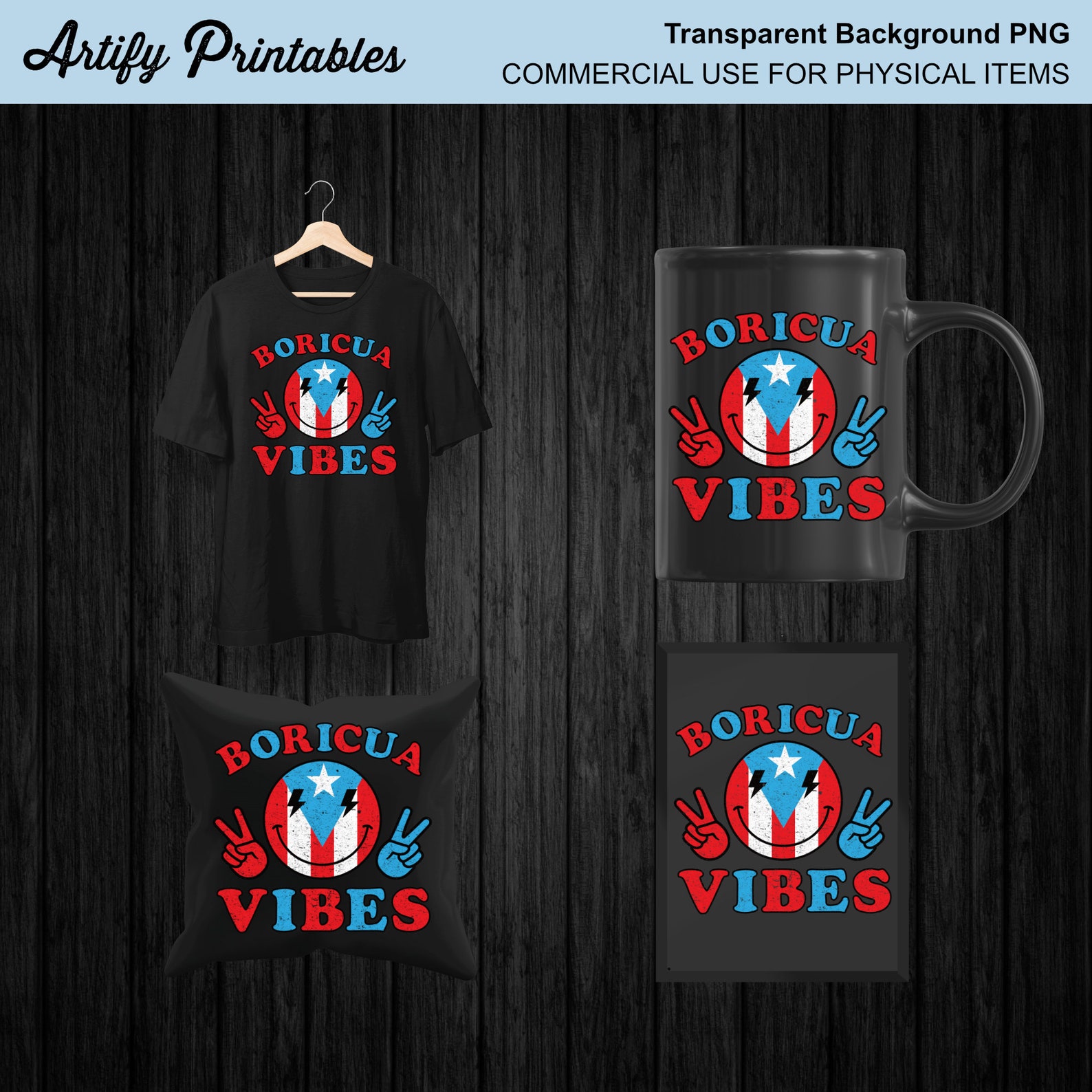 Puerto Rico PNG File | Boricua Png Design | Puerto Rican Shirt Design ...