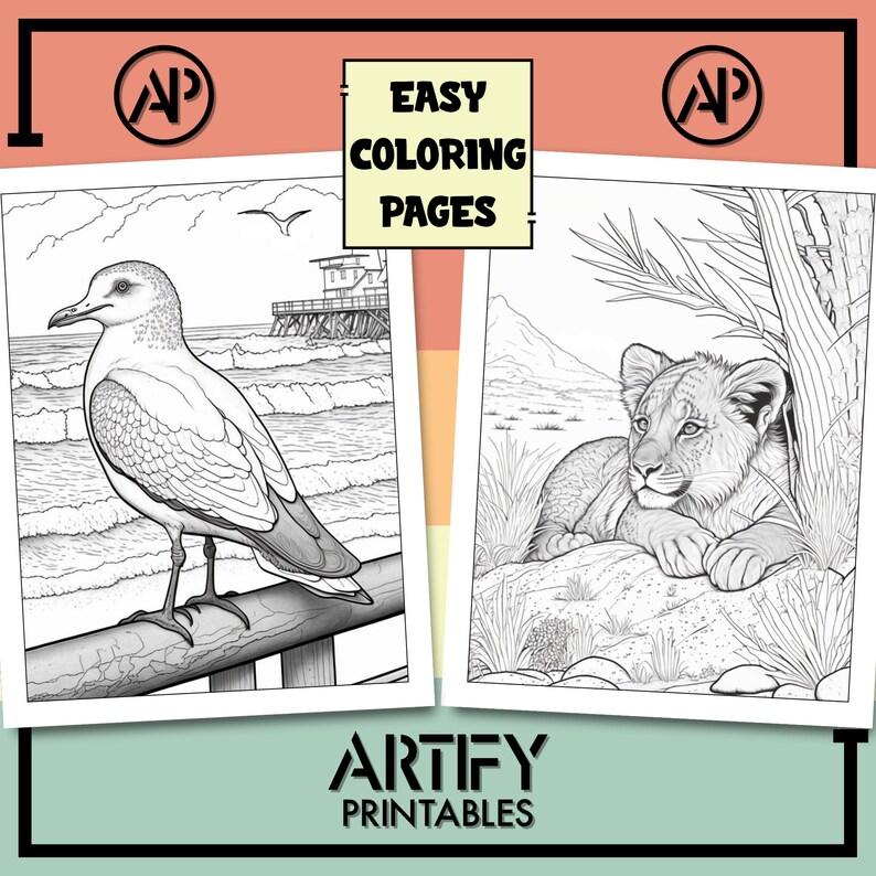 20 Printable Summer Animal Coloring Pages for Kids and Adults, Animals ...