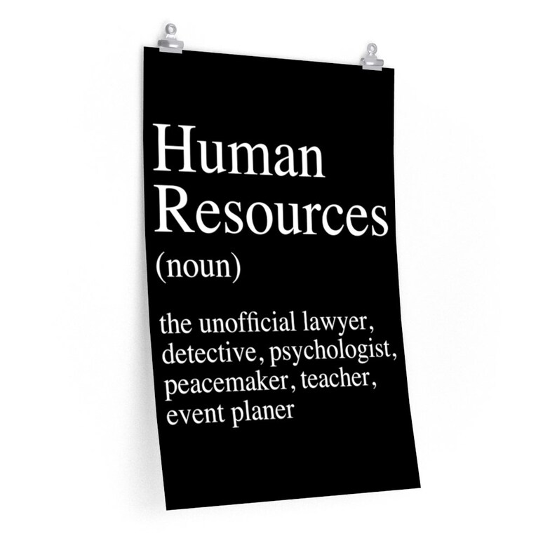 Human Resources Definition Poster, Hr Gift, Hr Wall Decor, Hr Wall Art ...