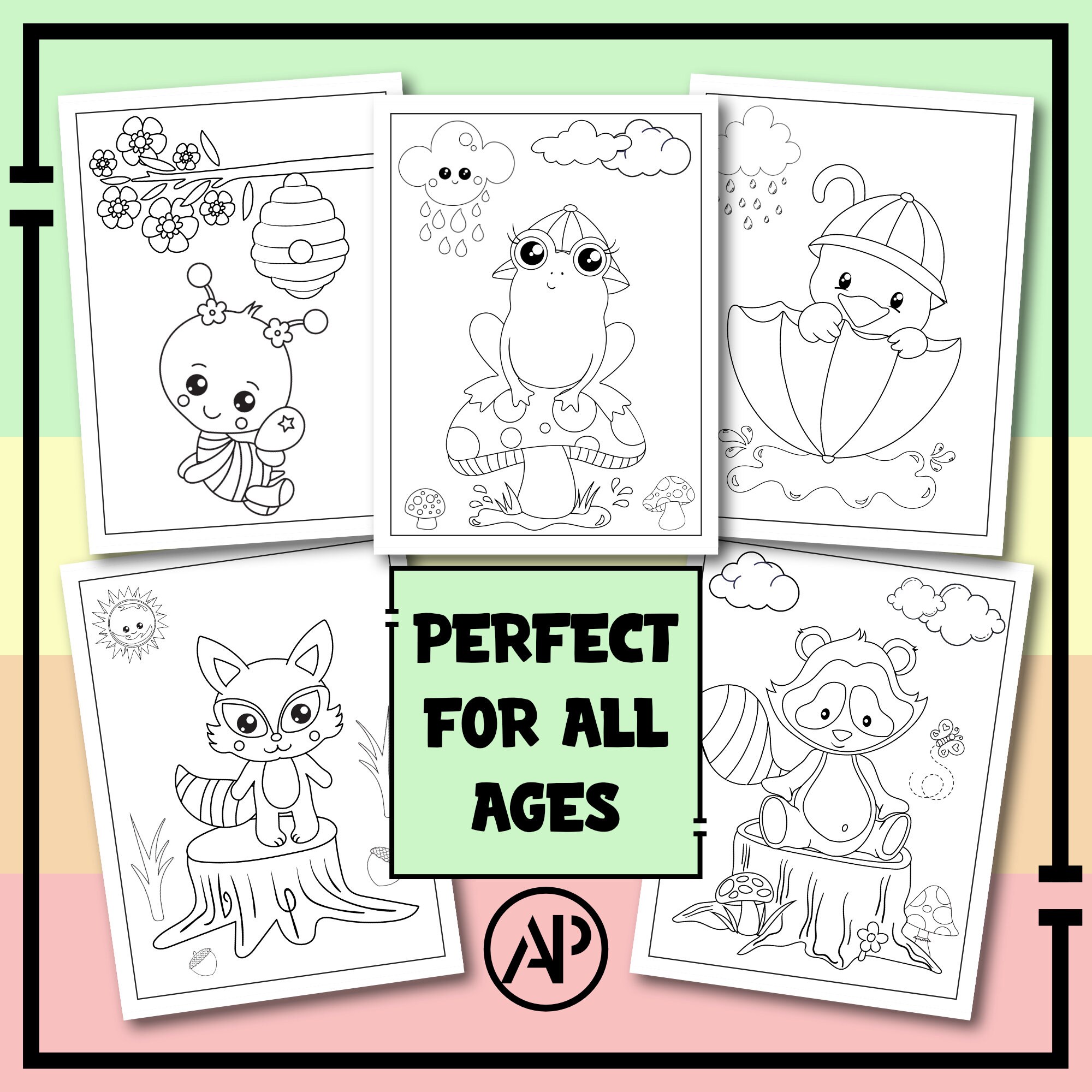 40 Spring Coloring Pages for Kids and Adults, Spring Printable Coloring ...