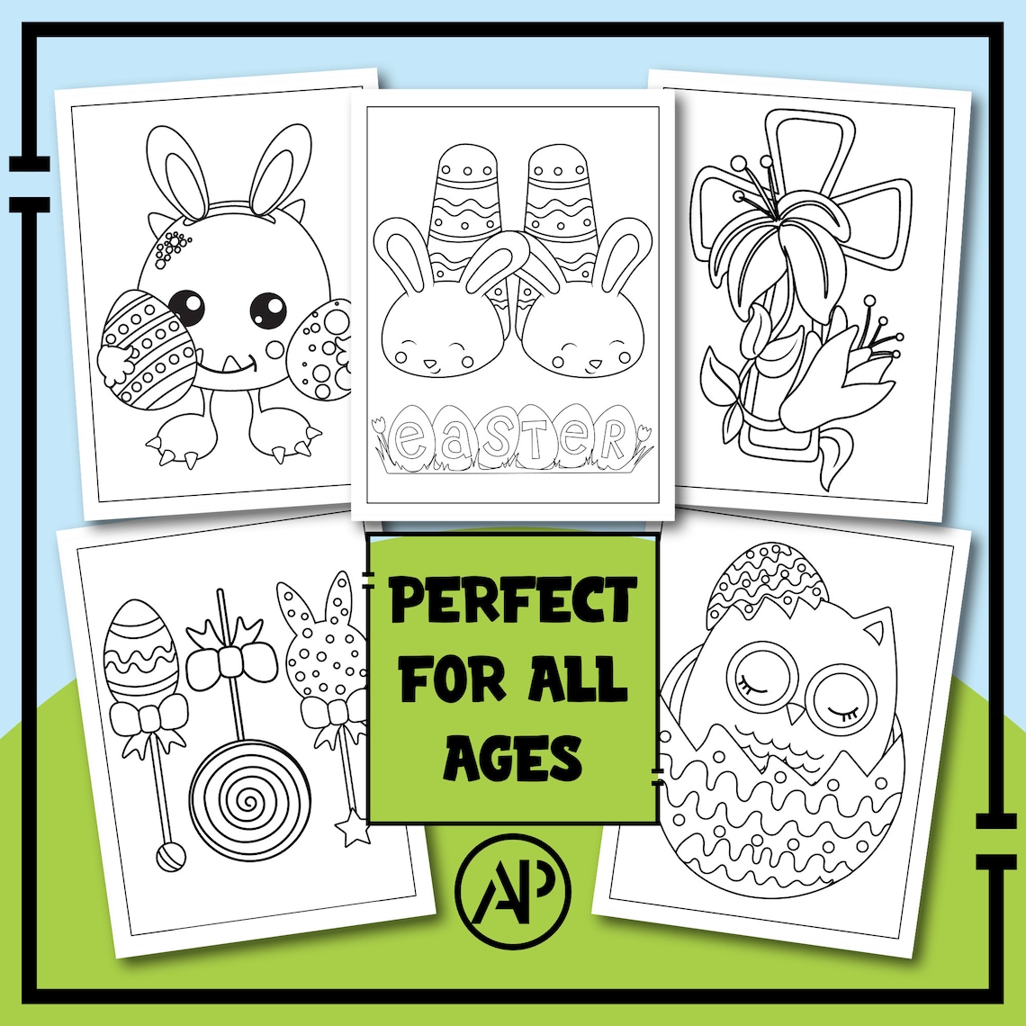 40 Easter Preschool Coloring Pages for Kids, Spring Printable Coloring ...