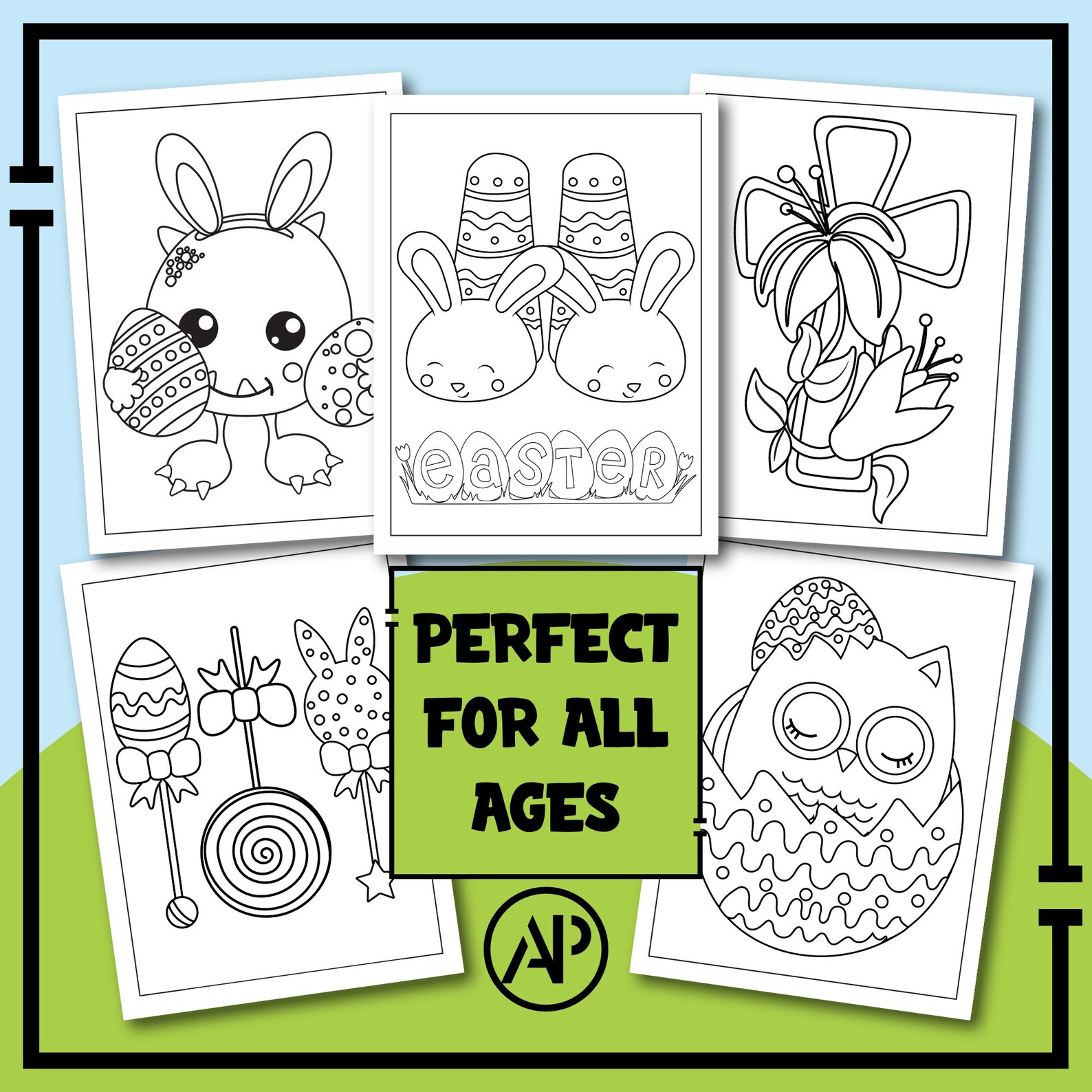 40 Easter Preschool Coloring Pages for Kids, Spring Printable Coloring ...