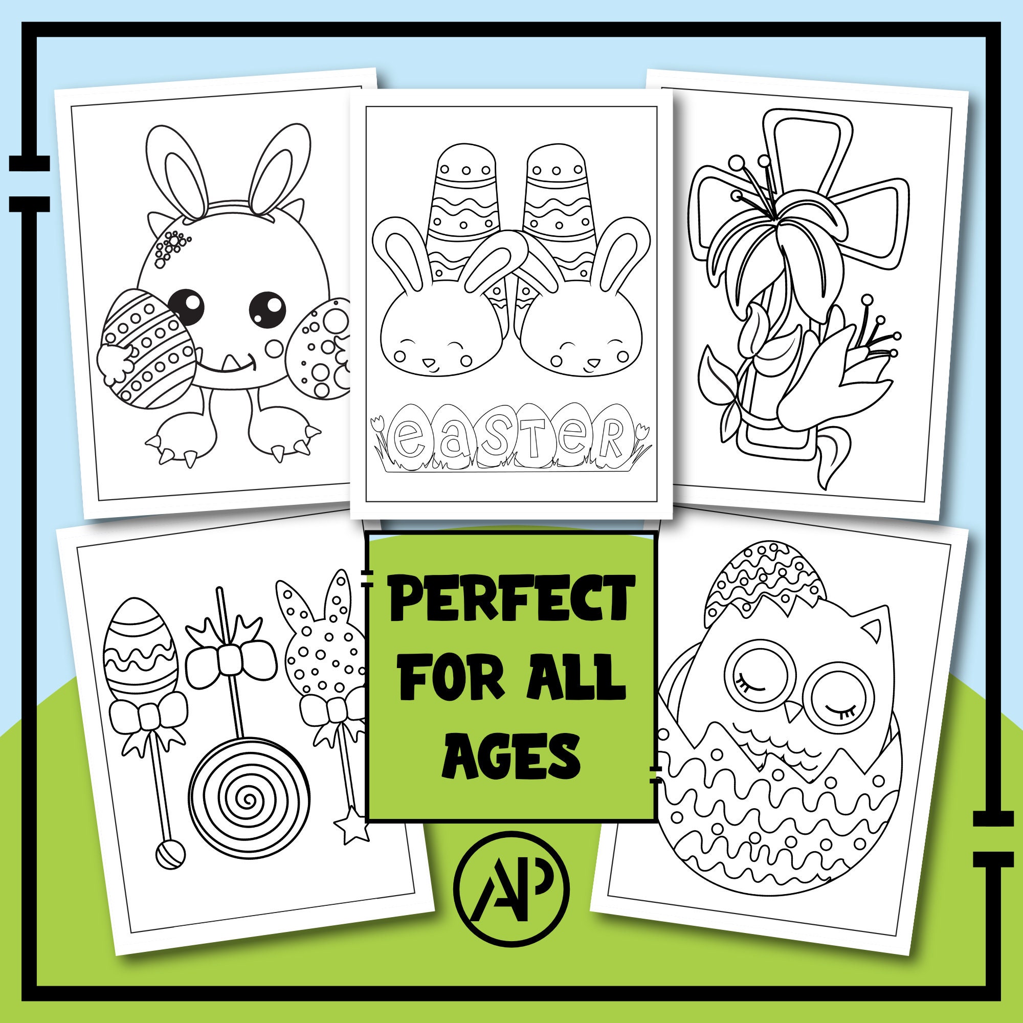 40 Easter Preschool Coloring Pages for Kids, Spring Printable Coloring ...