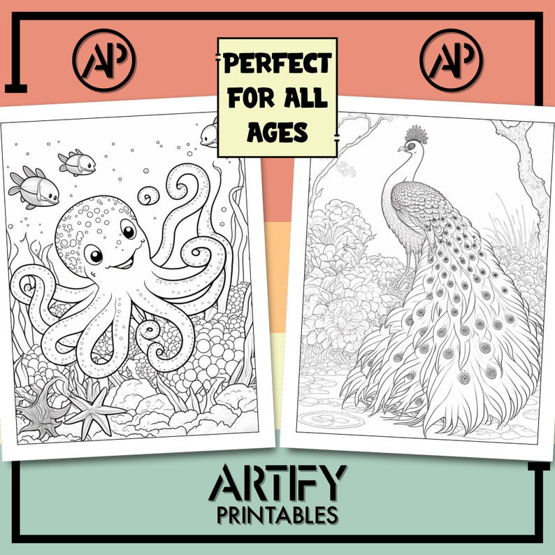 20 Printable Summer Animal Coloring Pages for Kids and Adults, Animals ...