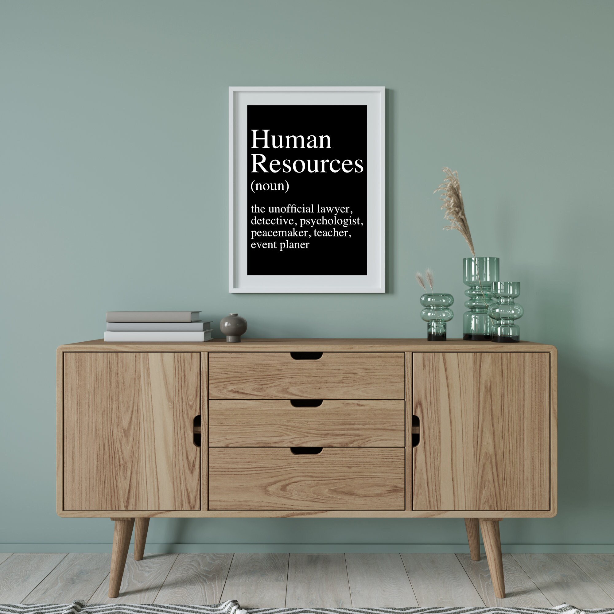 Human Resources Definition Poster, Hr Gift, Hr Wall Decor, Hr Wall Art ...