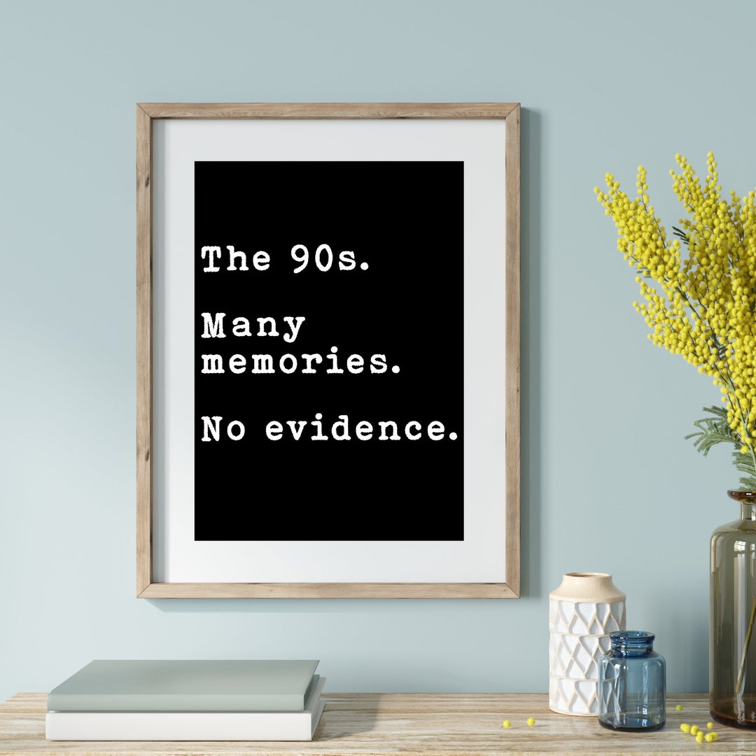 90s Nostalgia Art, 90s Nostalgia Gift, 90s Poster, 90s Wall Decor, 90s ...