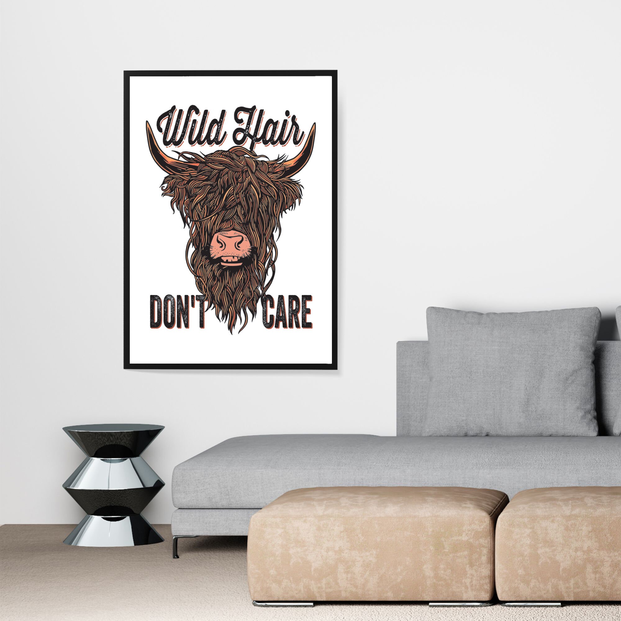 Highland Cow Wall Art DIGITAL DOWNLOAD to Print on Poster or Canvas for ...