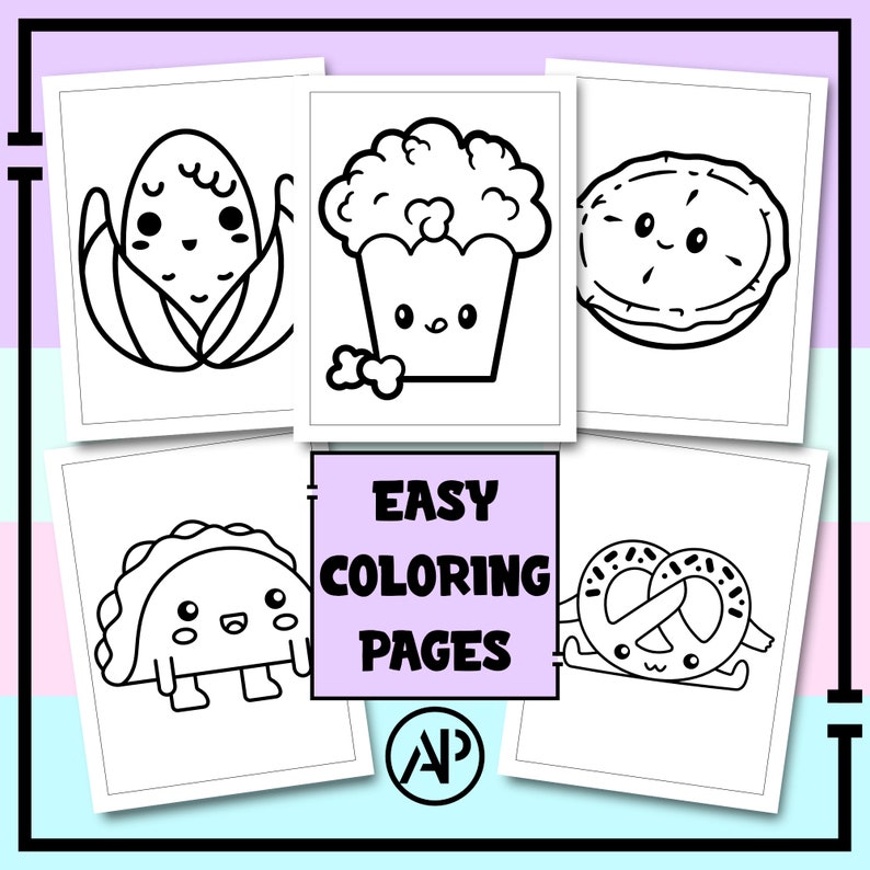 50 Kawaii Food Coloring Pages for Kids and Adults, Kawaii Coloring ...
