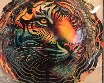 Tiger Wind Spinner Sublimation Design, Watercolor Tiger PNG Wind ...