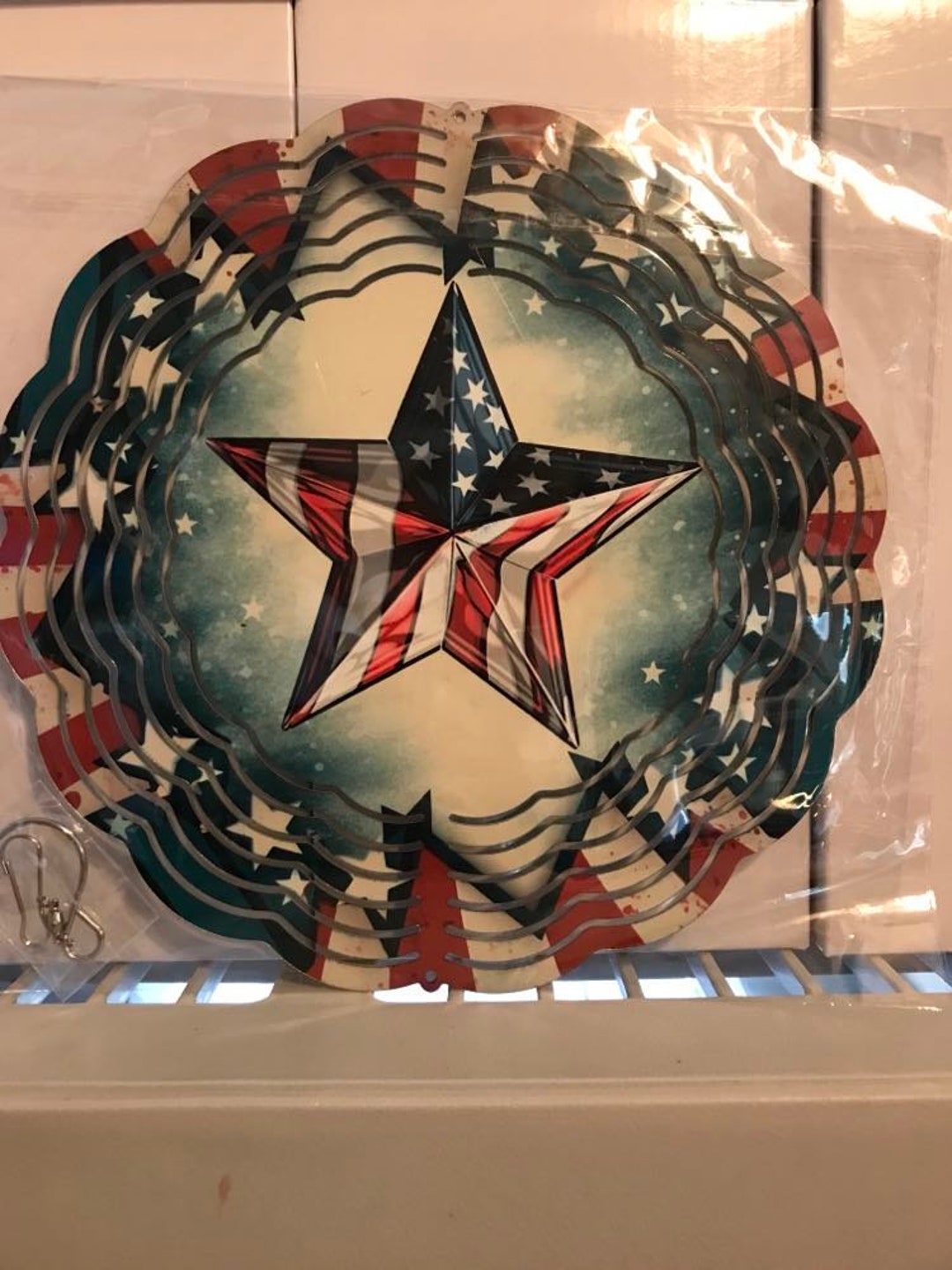 US Flag Star Wind Spinner - Etsy