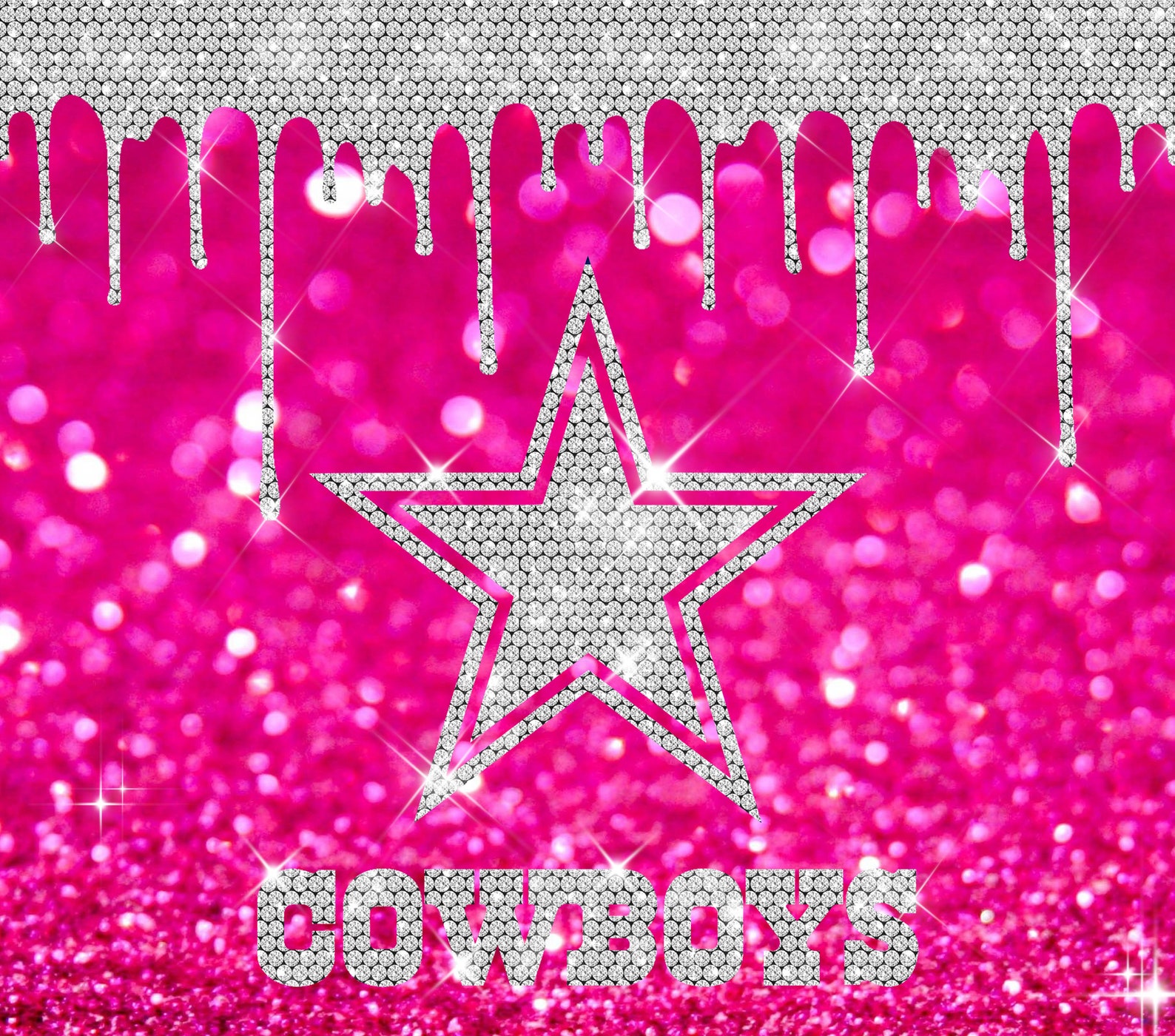 Shimmering Dallas Cowboys Pink 20oz Tumbler - Etsy
