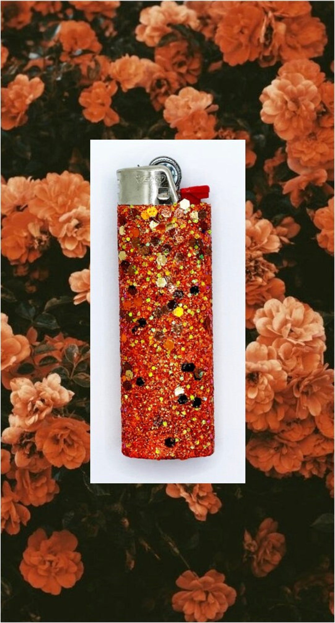 Glitter Lighter - Orange Sparkle - Etsy