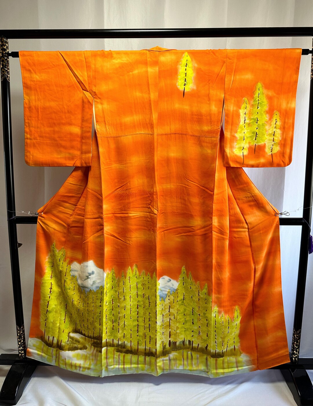 Vintage Japanese Silk Kimono Beautiful Pattern, Tsumugi - Etsy