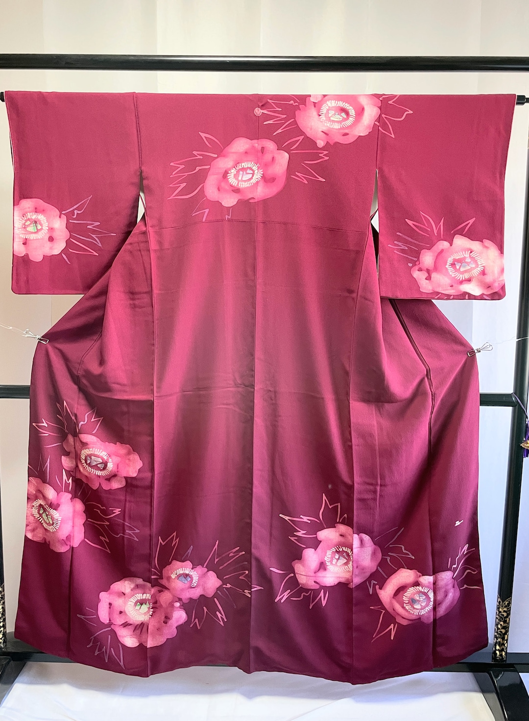 Vintage Japanese Silk Kimono - Beautiful Pattern - Etsy
